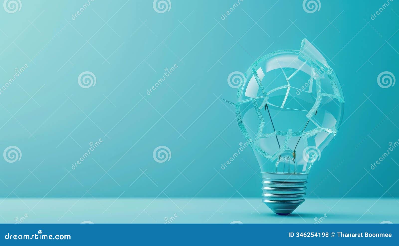 A Broken Lightbulb Symbolizes Failed Ideas, Showcasing How Things Can ...