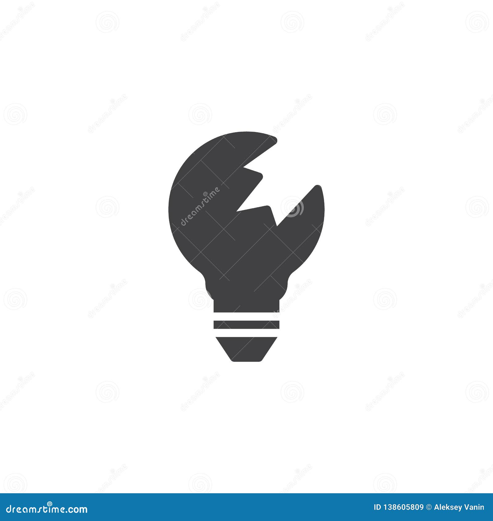 Broken Light Bulb Vector