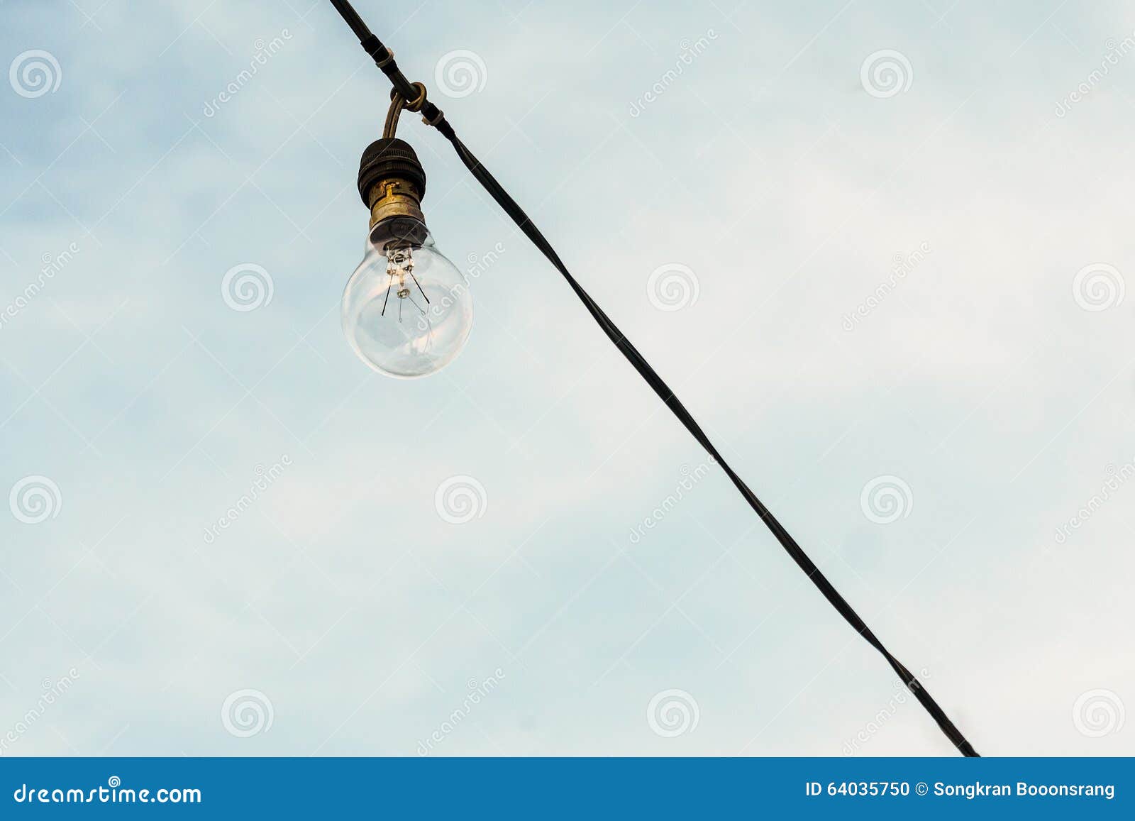 Broken ligthbulb stock photo. Image of black, wire, broken - 64035750