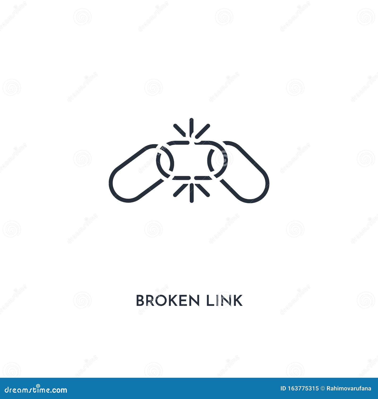 Broken Link Icon. Simple Element Illustration. Isolated Trendy Filled ...