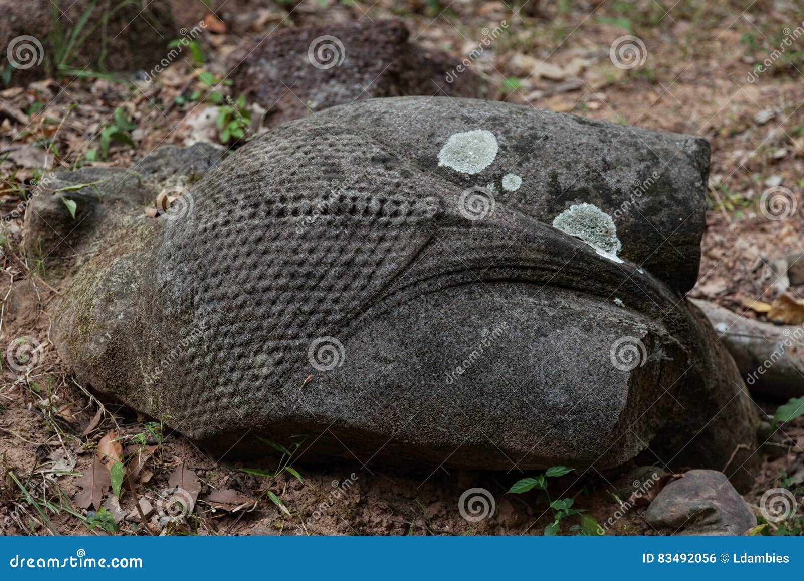 Broken Lion in Angkorian Temple Stock Photo - Image of temple, damaged ...