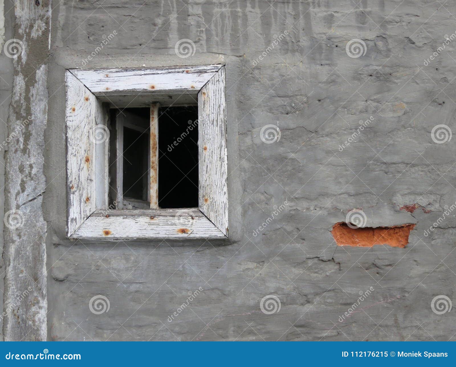 Broken Little Window with Bars Stock Image - Image of verviers, brick ...