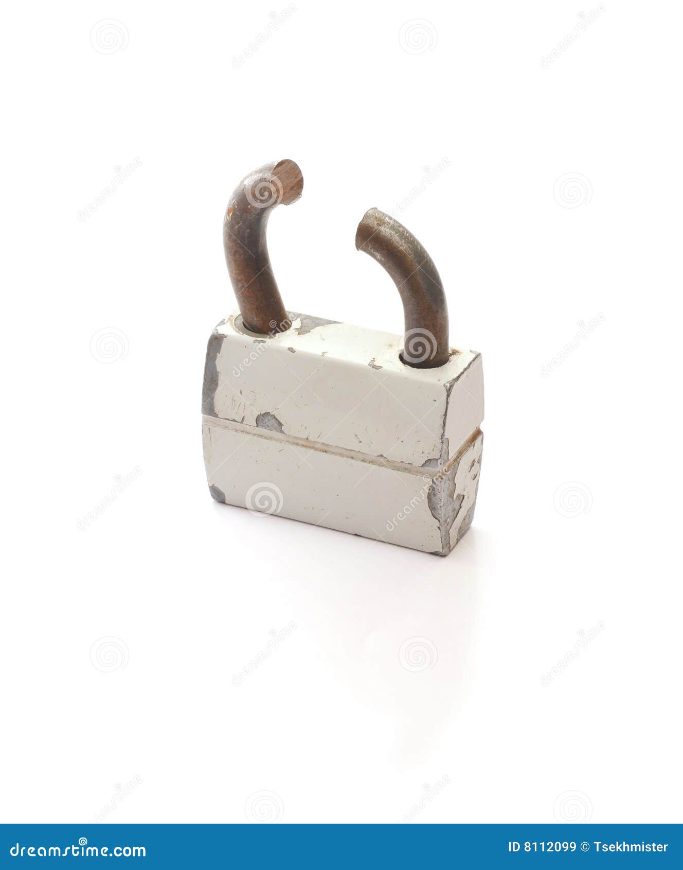 The broken lock stock image. Image of danger, white, concepts - 8112099