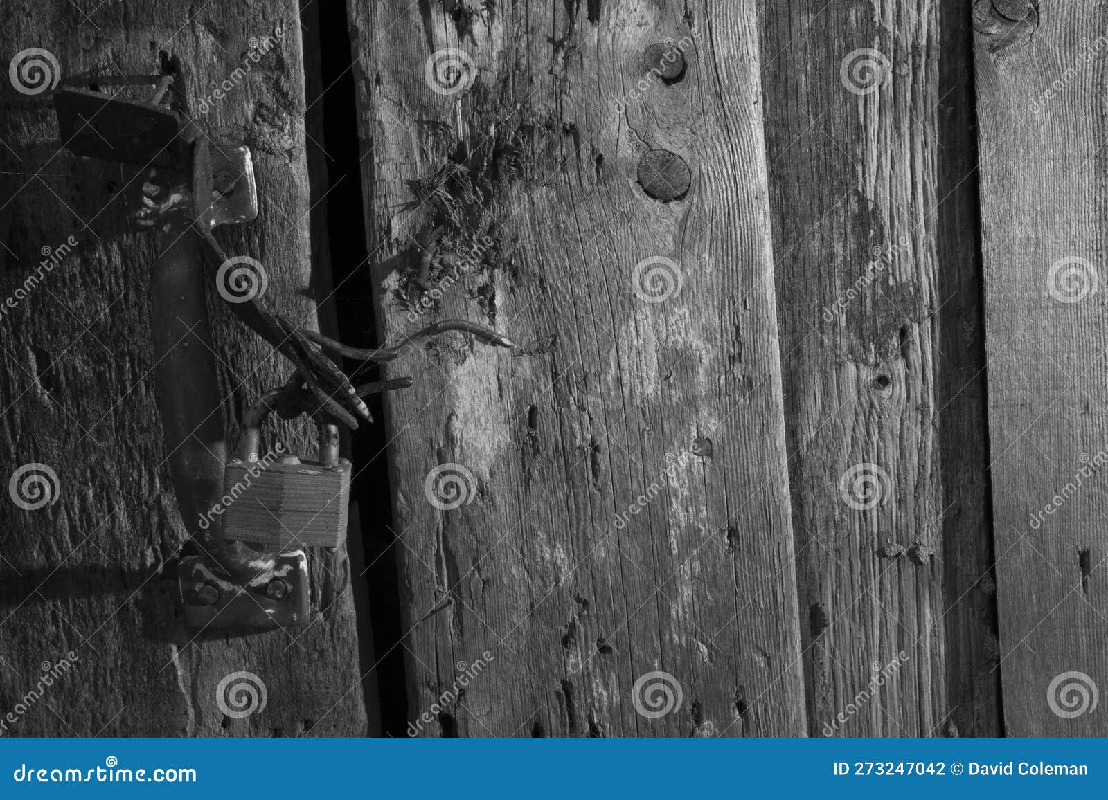 Broken Lock, Bolt On The Door With Rust On The Old Door Royalty-Free ...