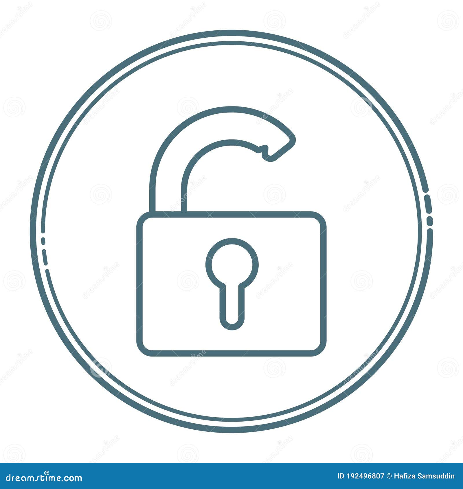 Broken Lock. Vector Illustration Decorative Design Stock Vector ...