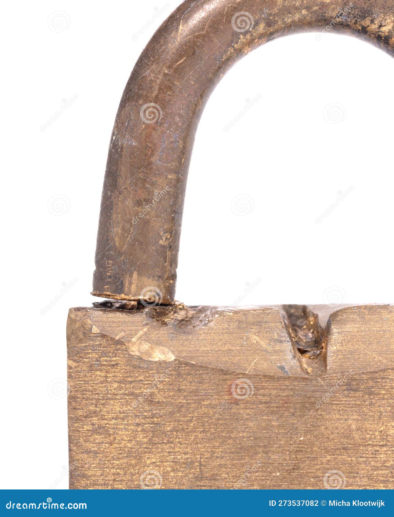 Broken Lock with a White Background Stock Photo - Image of distress ...