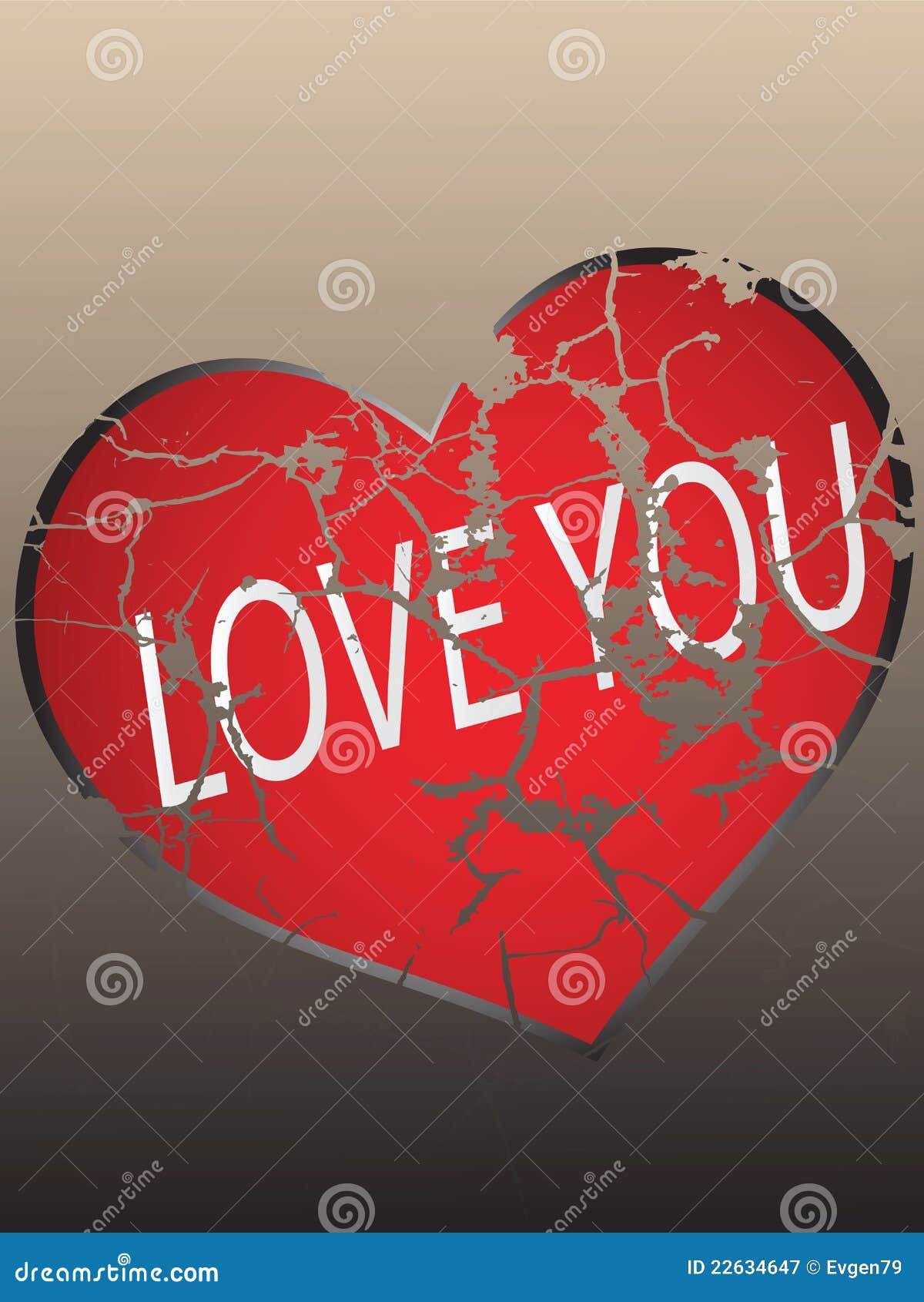 Broken love stock vector. Illustration of broken, cleft - 22634647