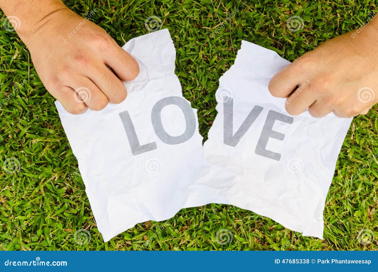 Broken Love with Hand stock photo. Image of broken, white - 47685338
