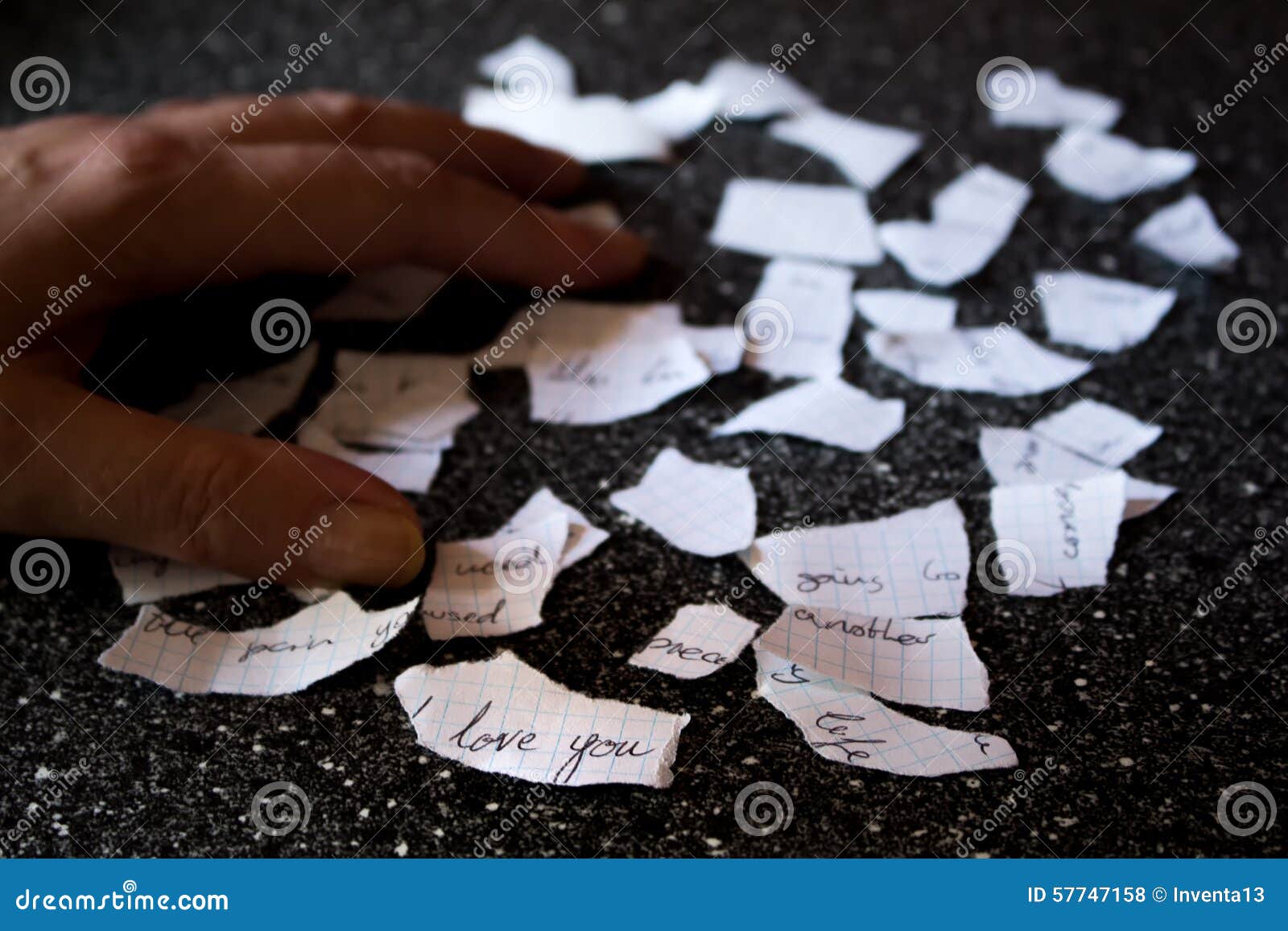 Broken love letter stock photo. Image of letter, shred - 57747158