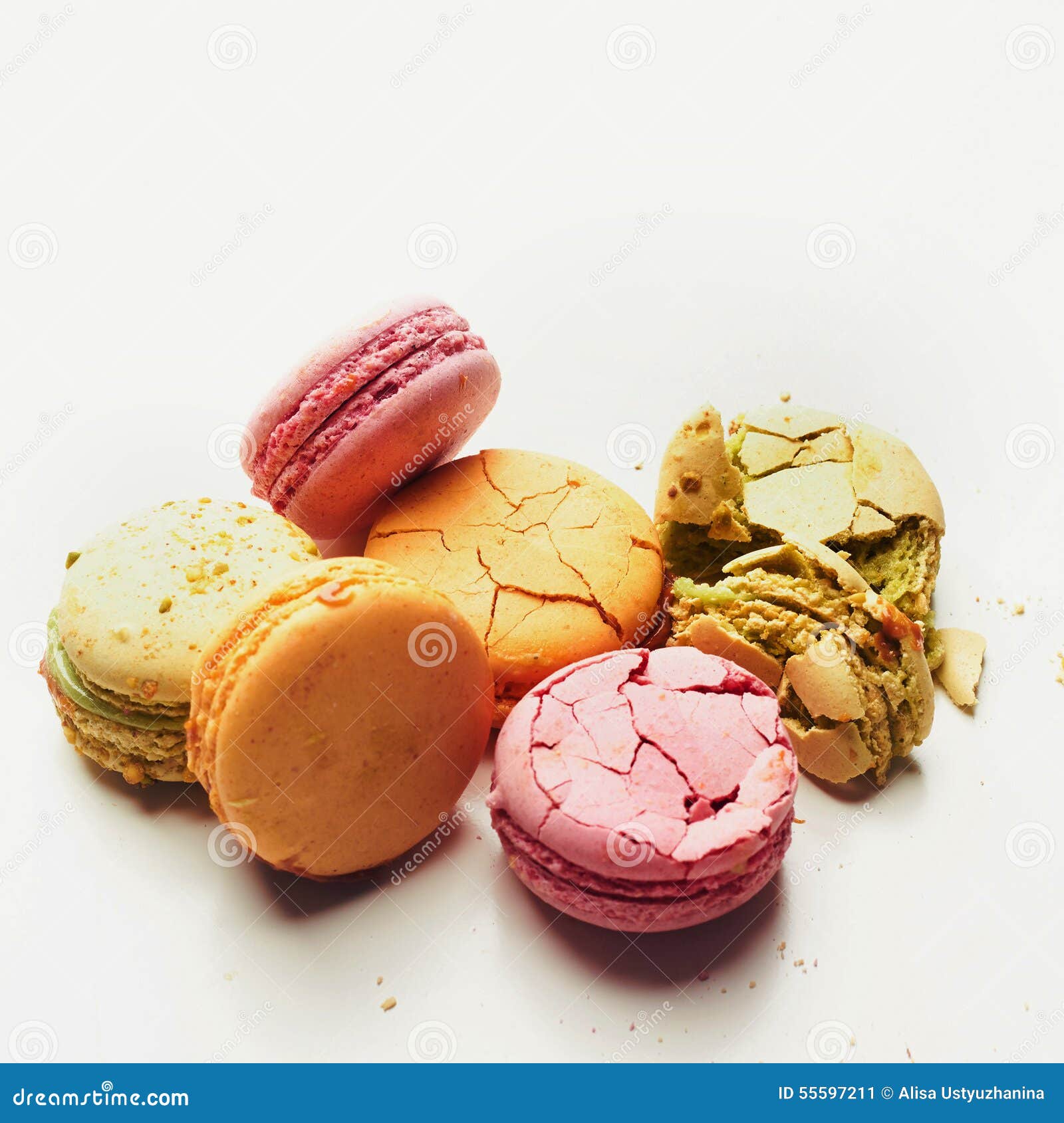 Broken Macaroon. Sweets Still Life Stock Image - Image of abstract ...
