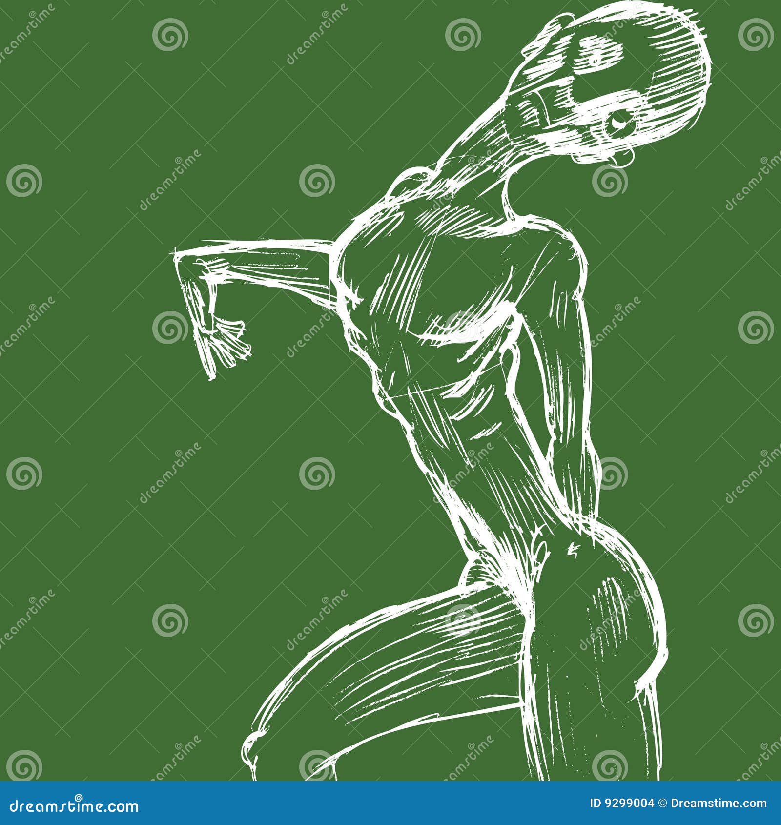 Broken Man stock vector. Illustration of hand, alone, line - 9299004