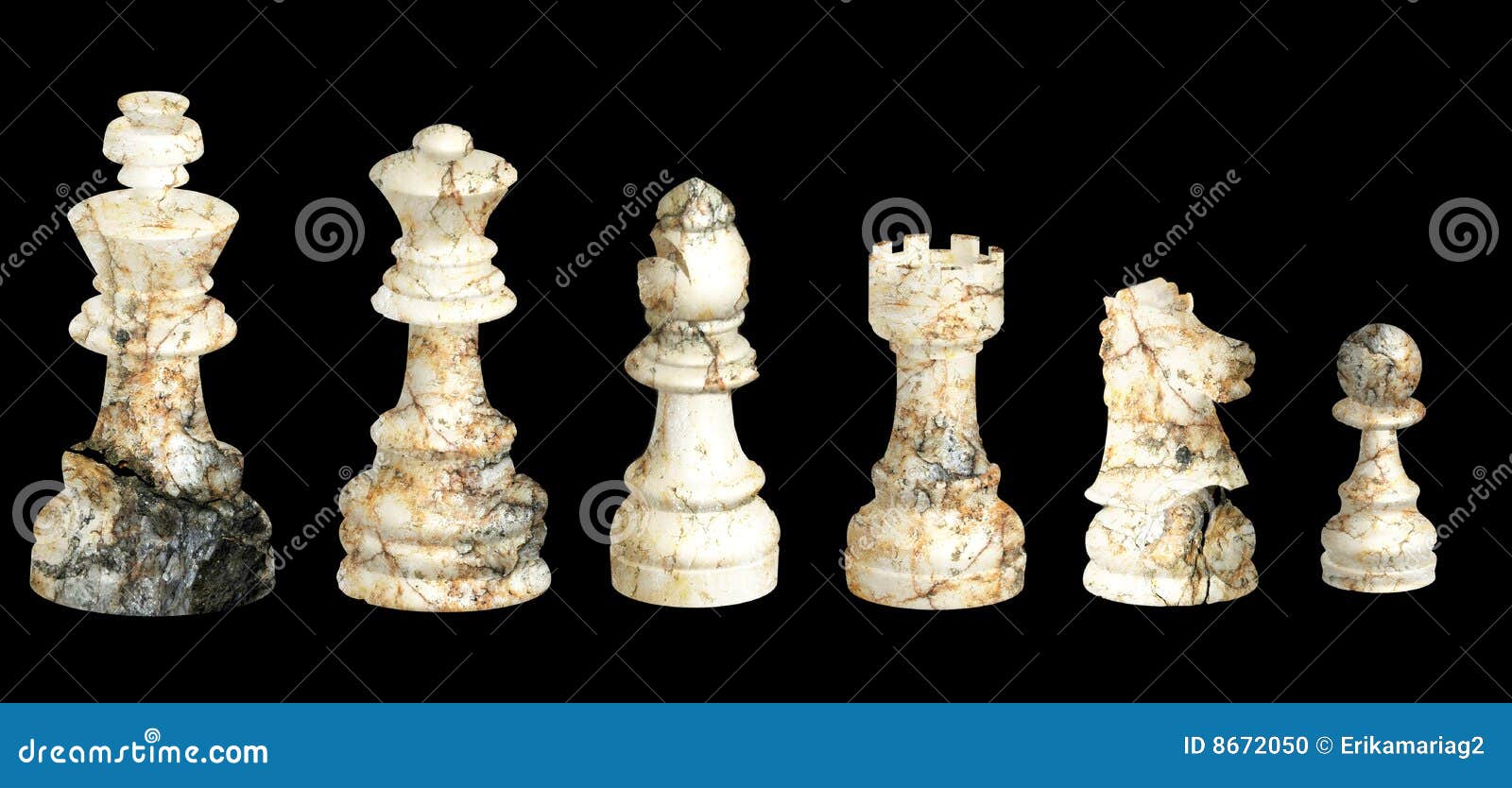 Broken marble chess stock illustration. Illustration of chessmen - 8672050