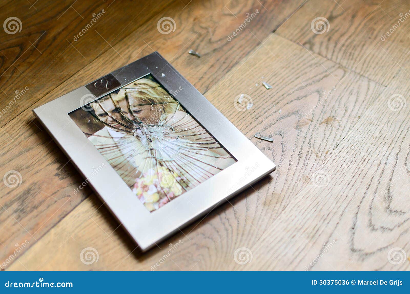 Broken Marriage Photo Frame Divorce Stock Photo - Image of dress, good ...