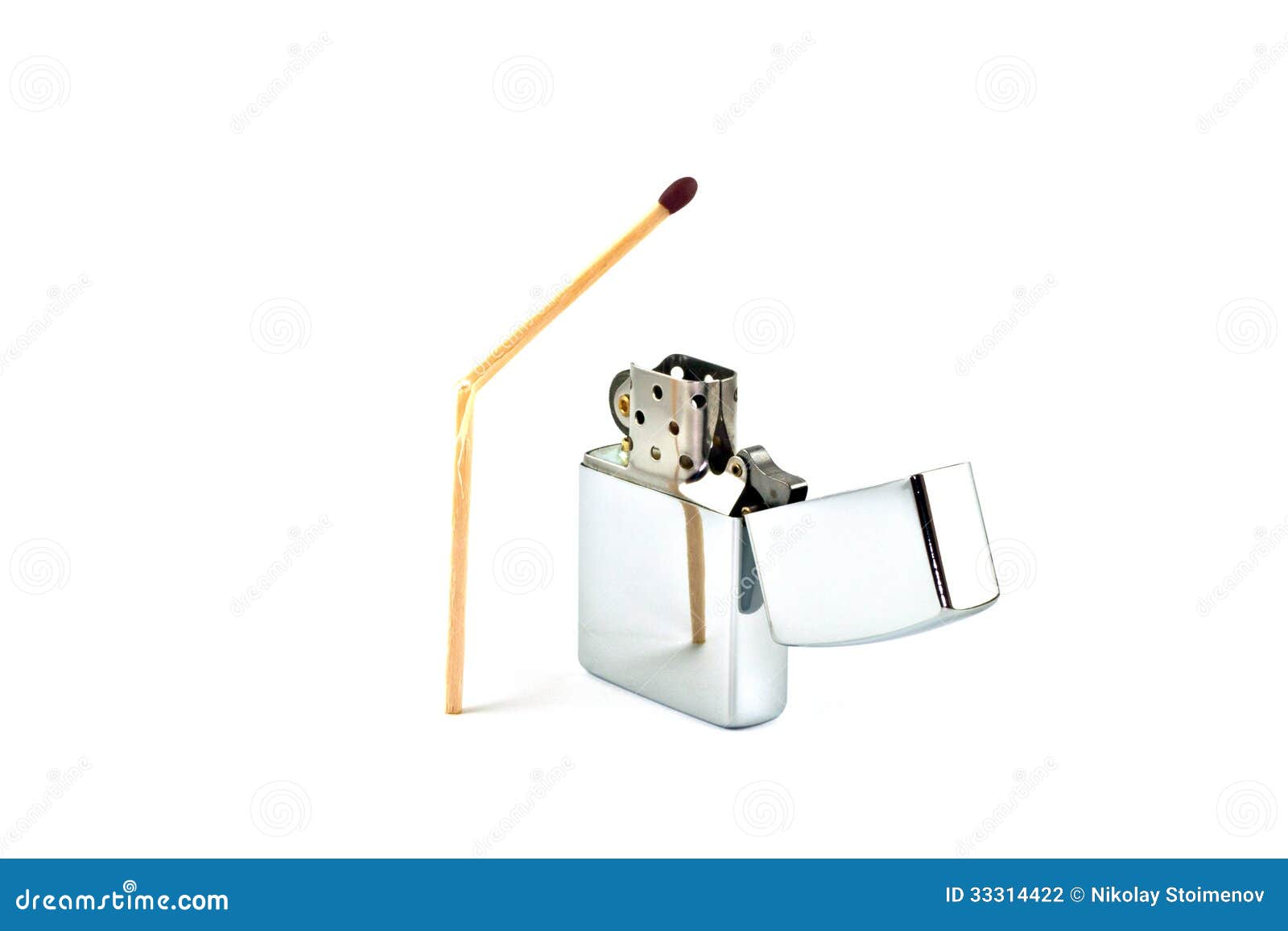 Broken Match and Cigarette Lighter Stock Photo - Image of chances ...