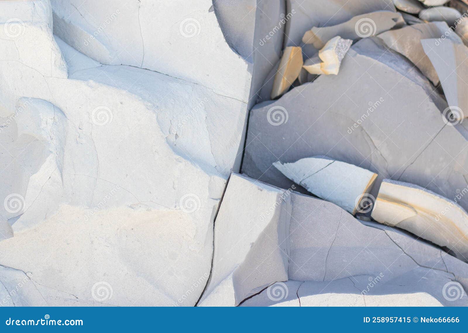 Broken Matte White Stone. Shards of White Stone Stock Image - Image of ...