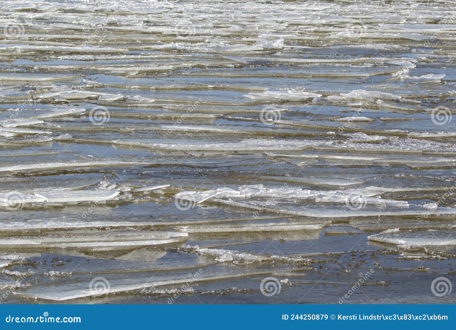 Melting Ice in the Water in the Beginning of Spring Stock Image - Image ...