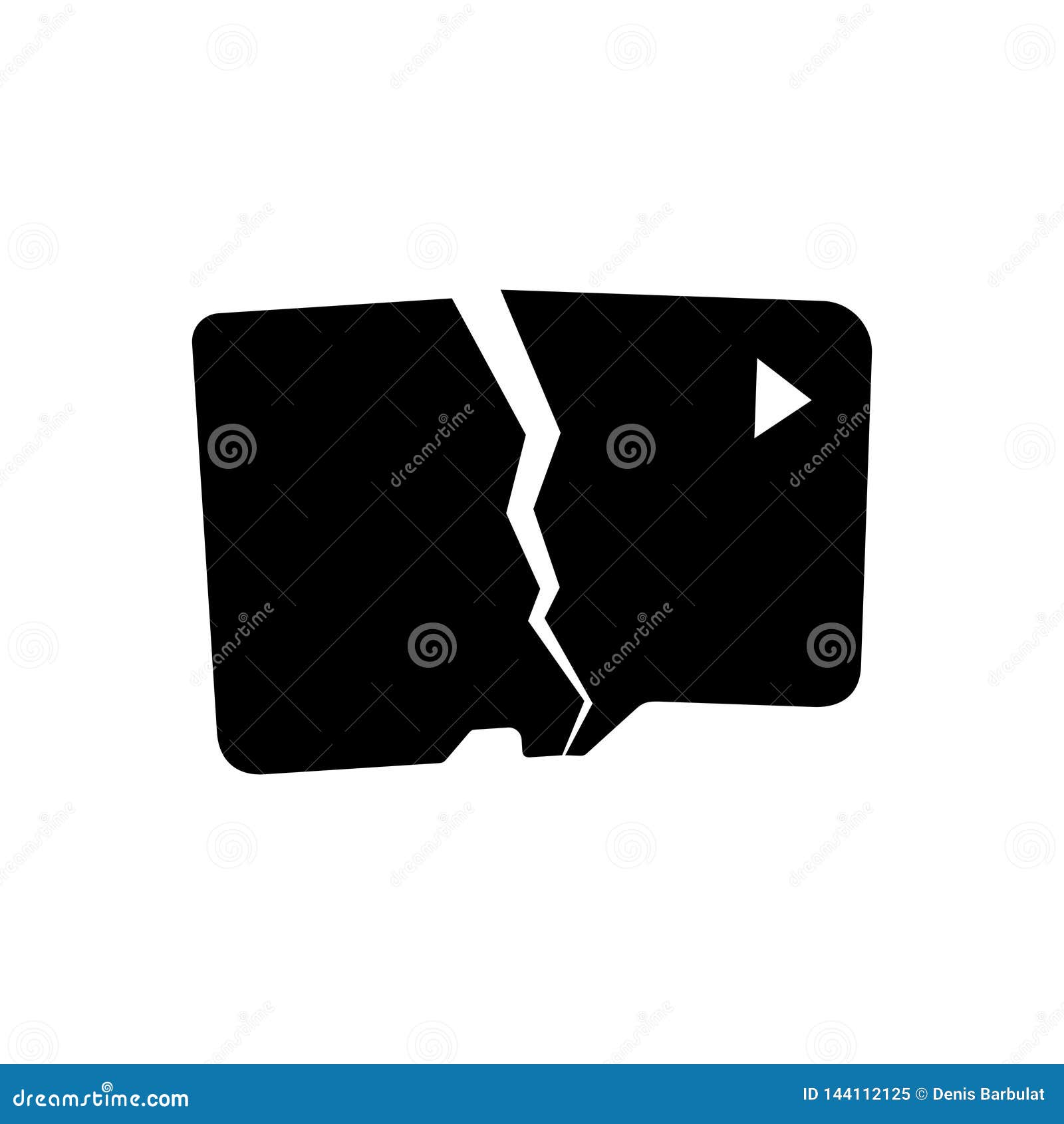 Broken memory card stock vector. Illustration of sdhc - 144112125