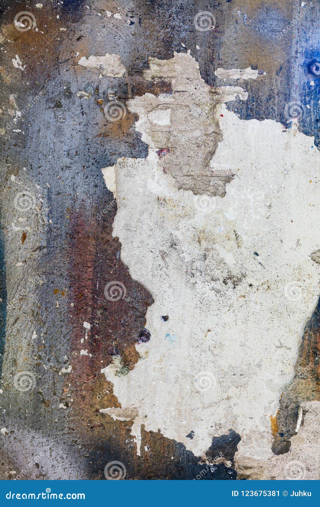 Broken Messy Interior Concrete Wall Stock Image - Image of worn, wall ...