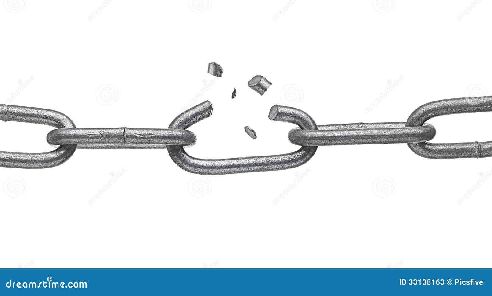 Broken metal chain stock image. Image of shiny, pull - 33108163