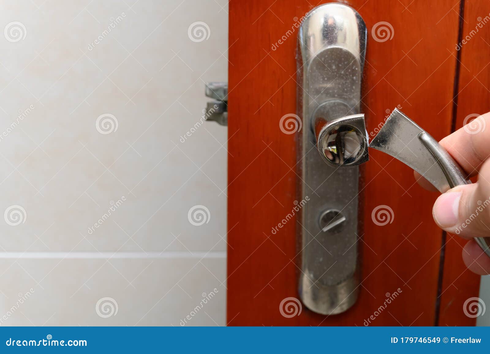Broken Metal Lock on the Door Stock Image - Image of secure, handle ...