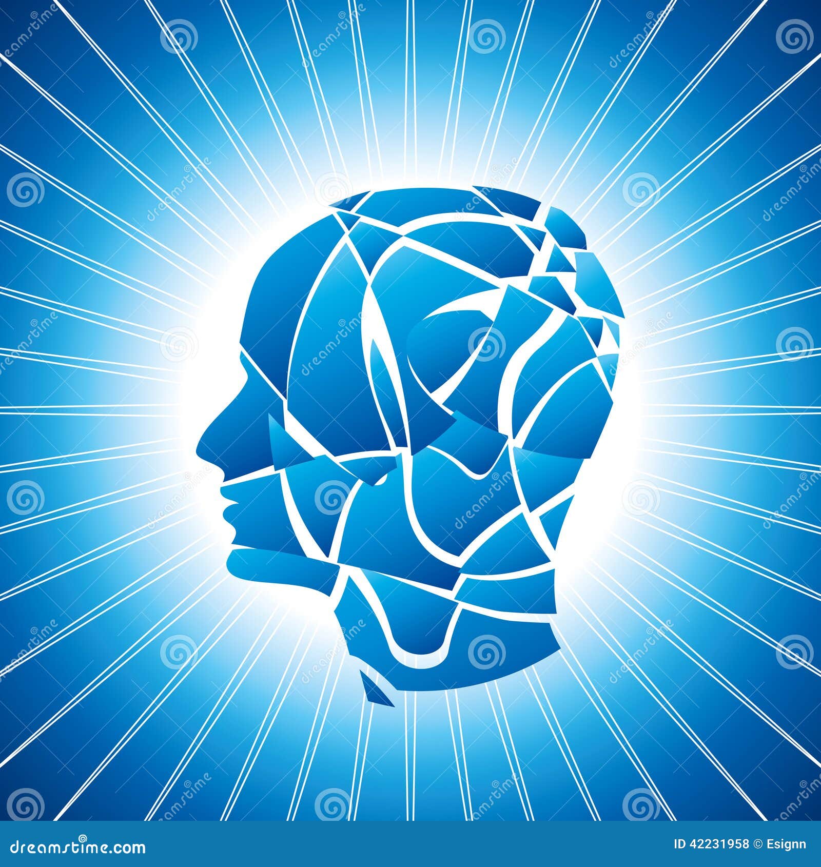 Broken Mind with Creativity Stock Vector - Illustration of creativity ...