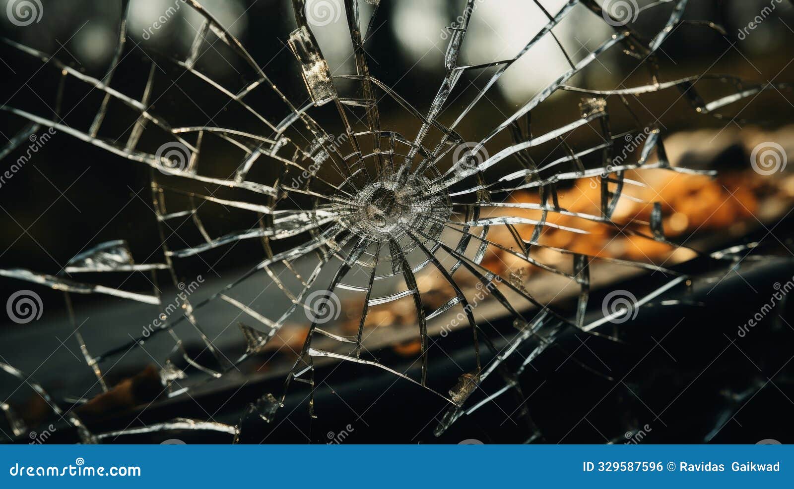 Broken Mirror Closeup Reflections Blur Stock Illustration ...