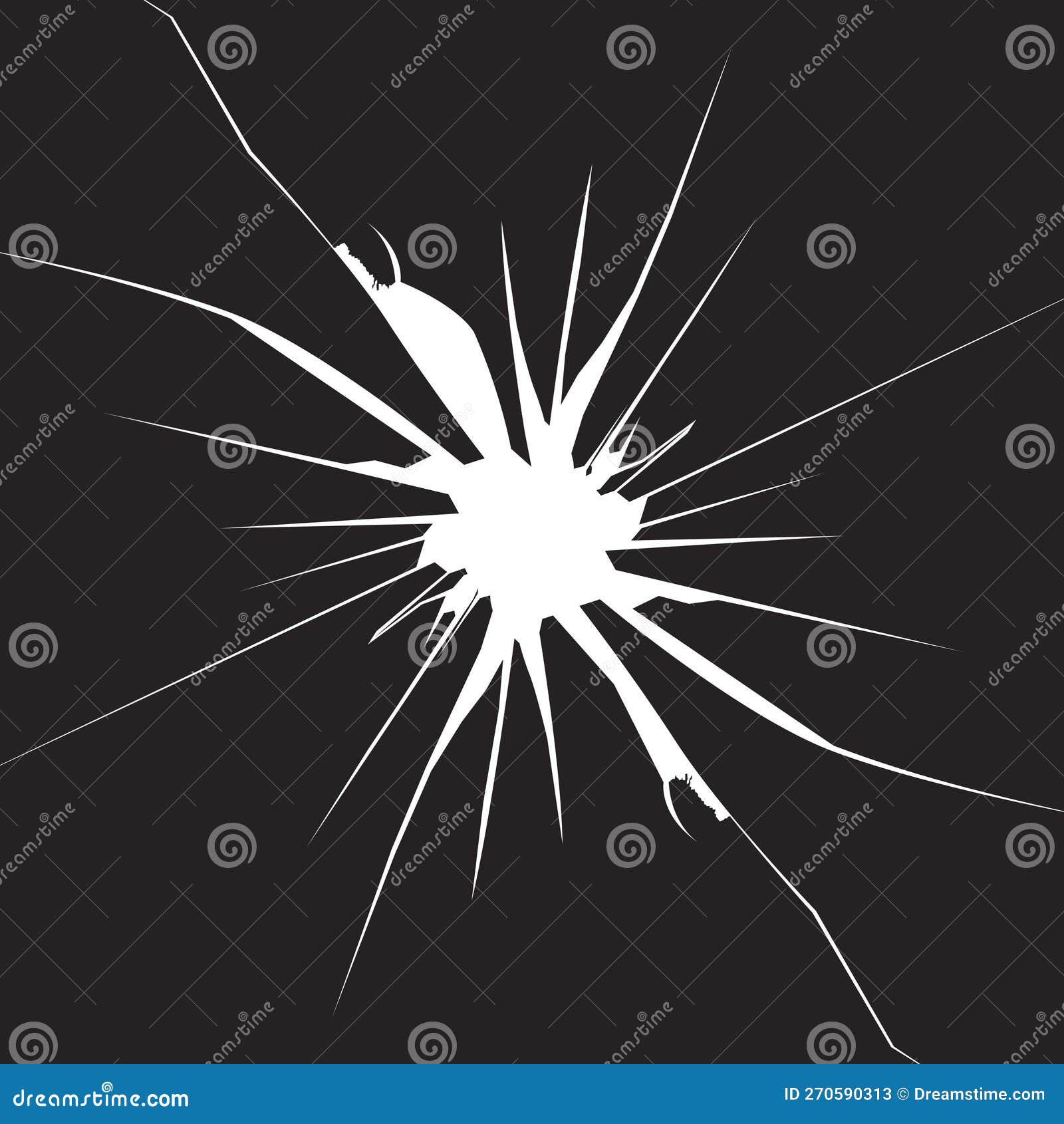 Broken mirror icon stock vector. Illustration of texture - 270590313
