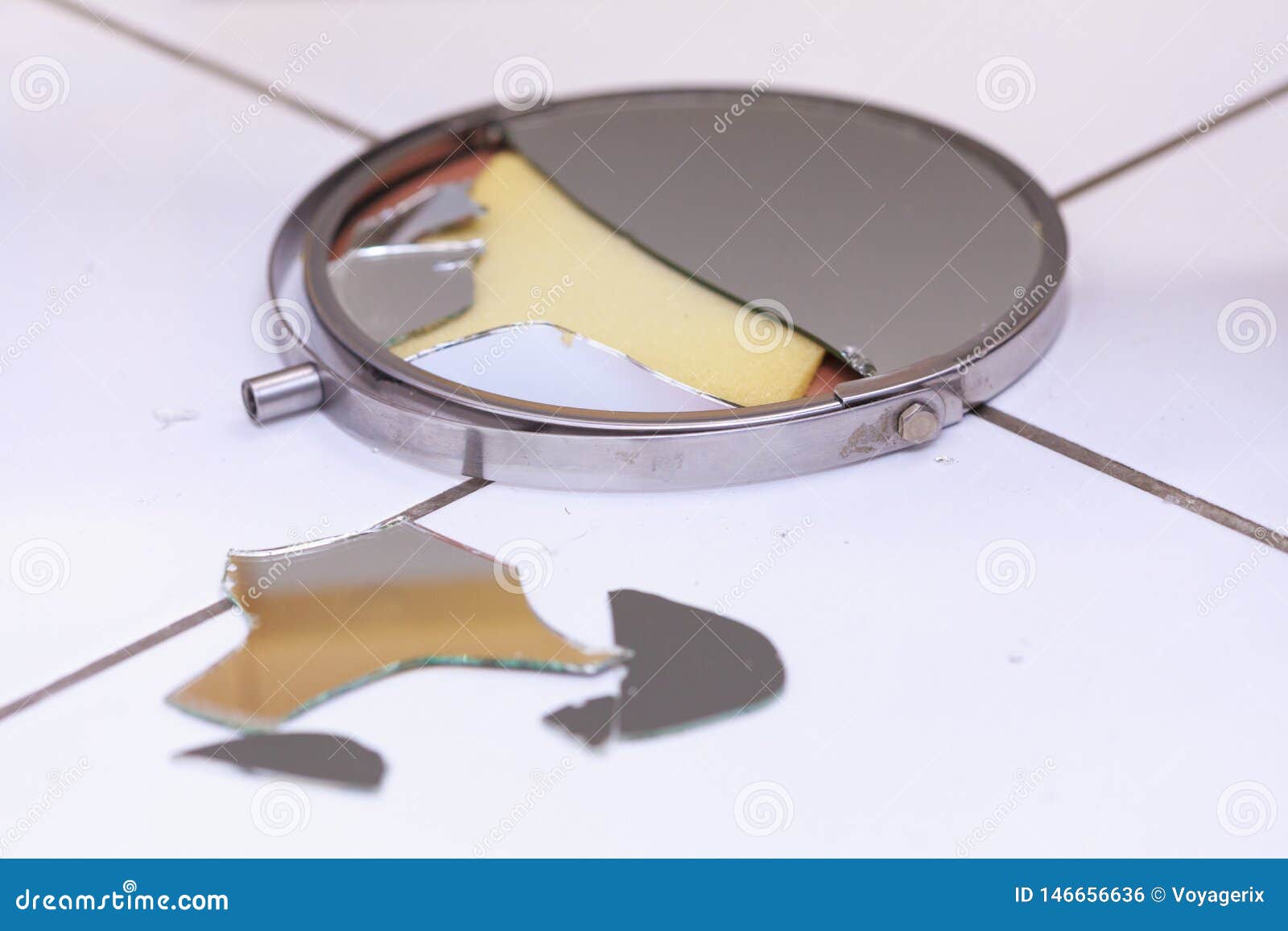 Broken Mirror Lying on Ground Stock Photo - Image of accident, pieces ...