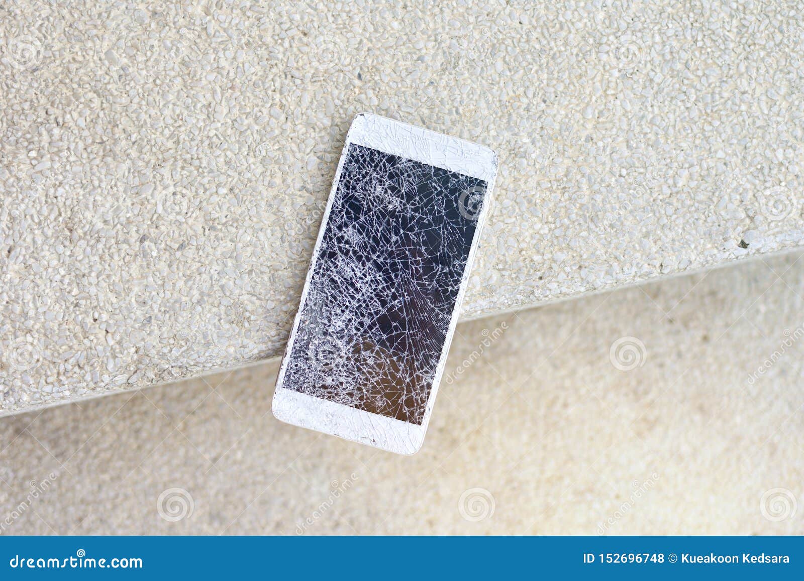 Broken Mobile Phone Drop on Cement Floor Stock Photo - Image of mistake ...