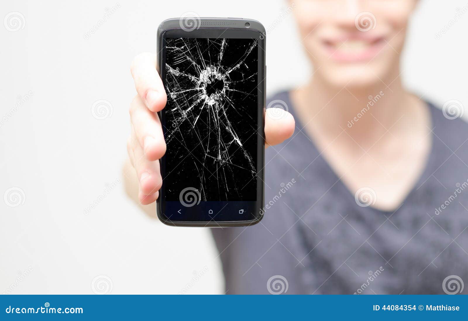 Broken mobile phone screen stock photo. Image of communications - 44084354
