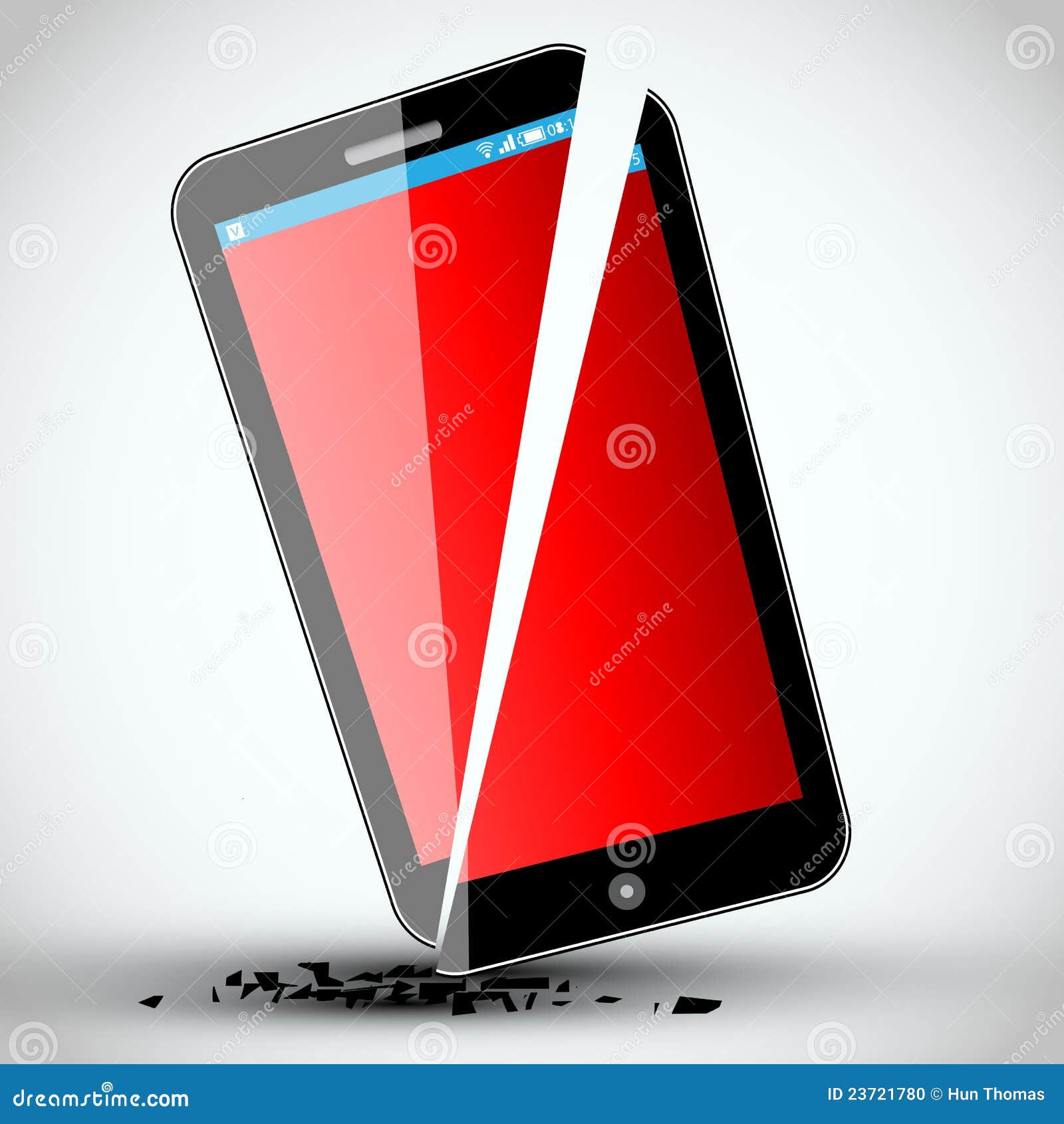 Broken Cell Phone Vector