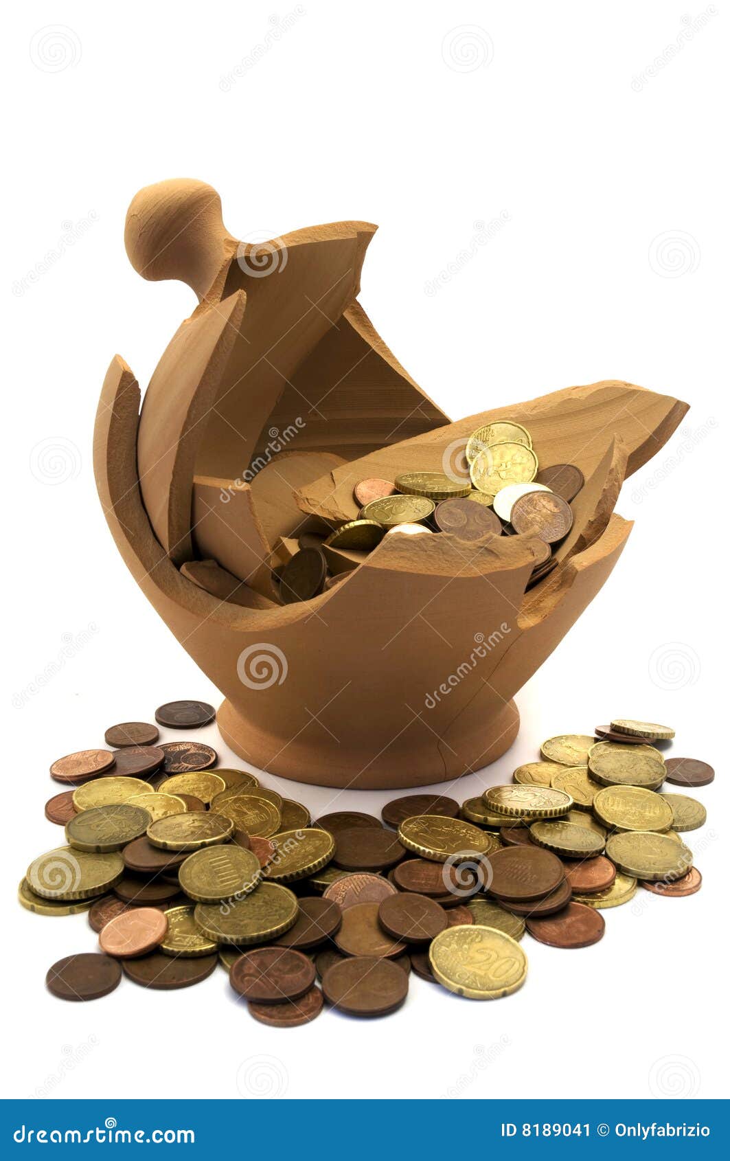 Broken money box stock image. Image of isolated, euro - 8189041