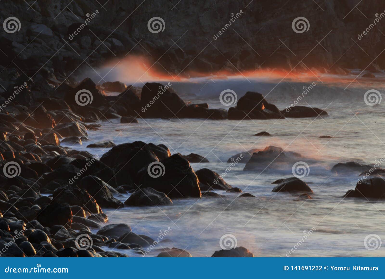 Broken Morning Waves on the Reef Stock Photo - Image of crushed, color ...