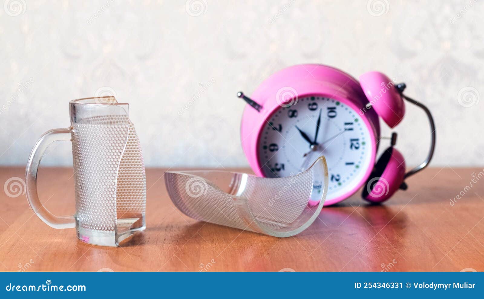 A Broken Mug and an Overturned Clock in the Office. Conflict in the ...