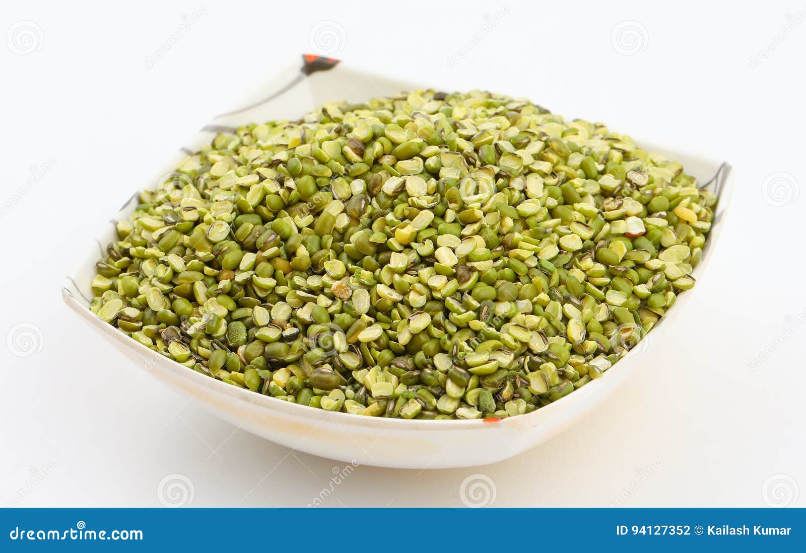 Broken Mung Lentils stock photo. Image of dehusked, green - 94127352