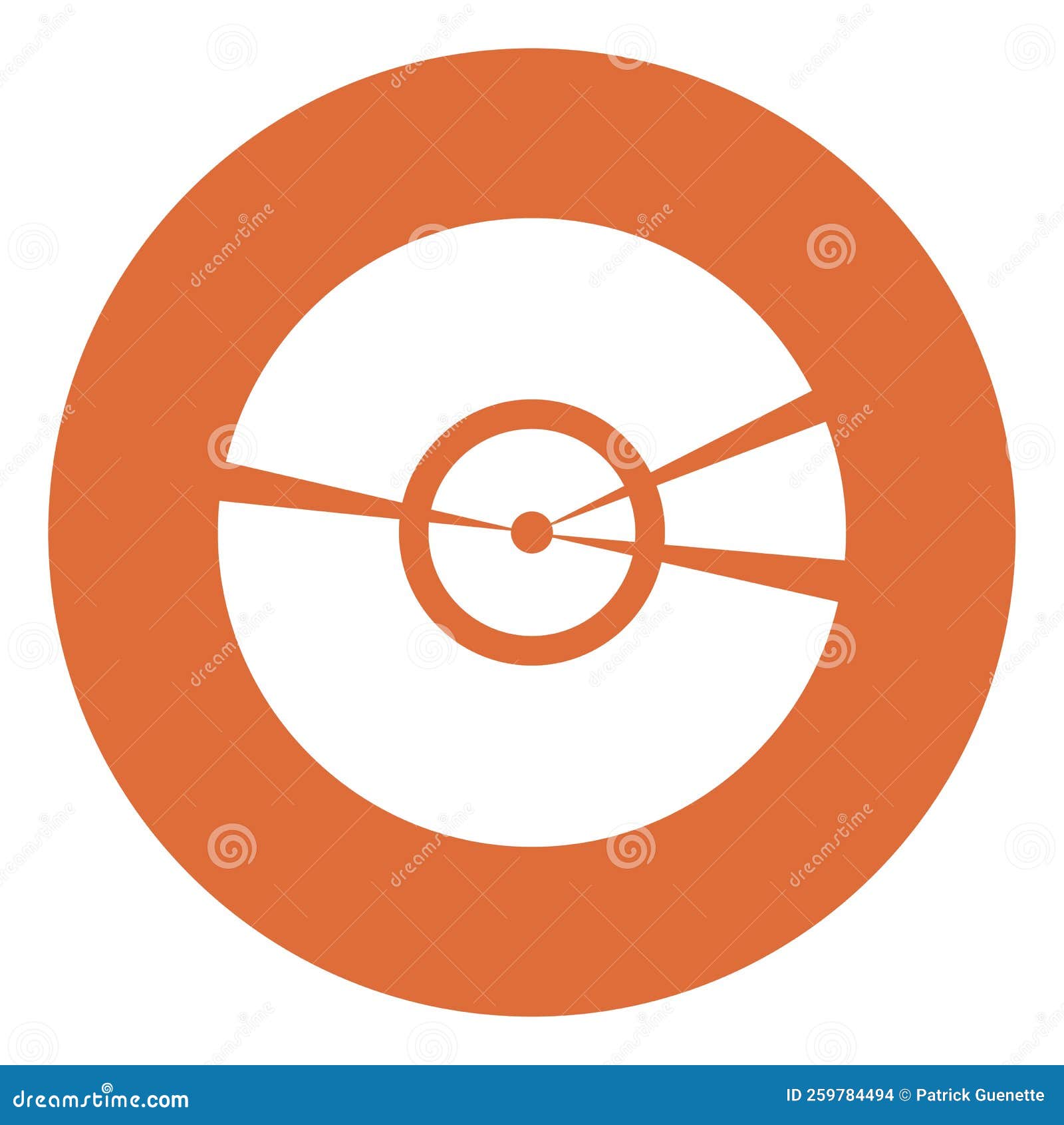 Broken music record, icon stock vector. Illustration of disc - 259784494