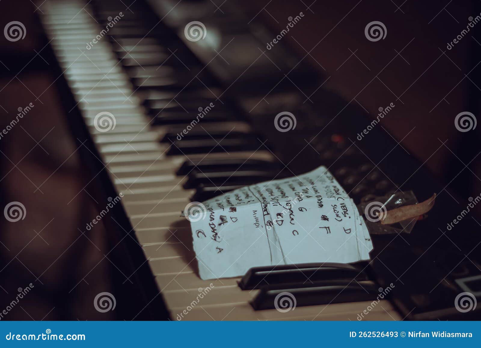 Broken Musical Notes on an Old Piano Stock Image - Image of musical ...