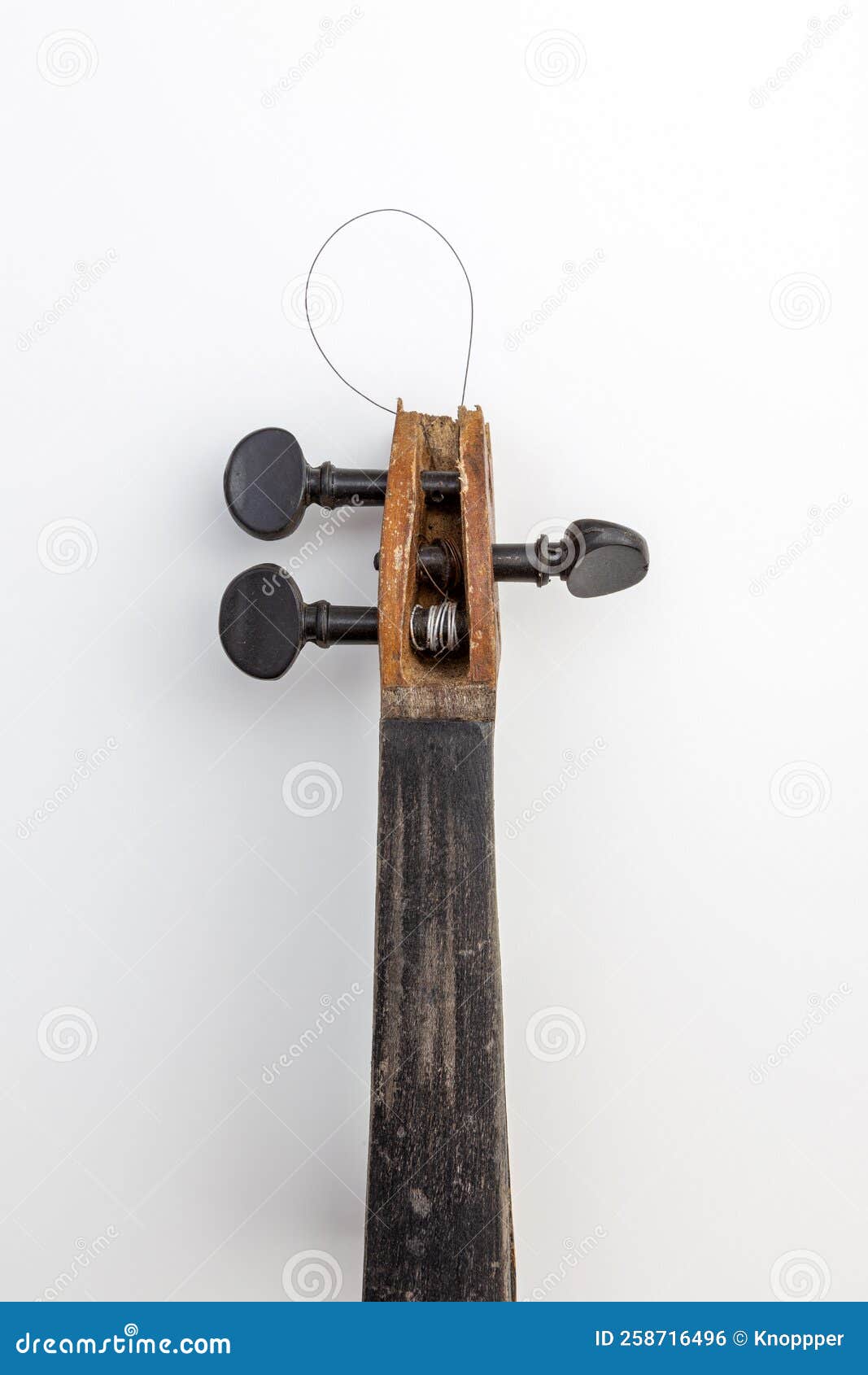 Broken Neck of an Old Violin Stock Photo - Image of grunge, sound ...