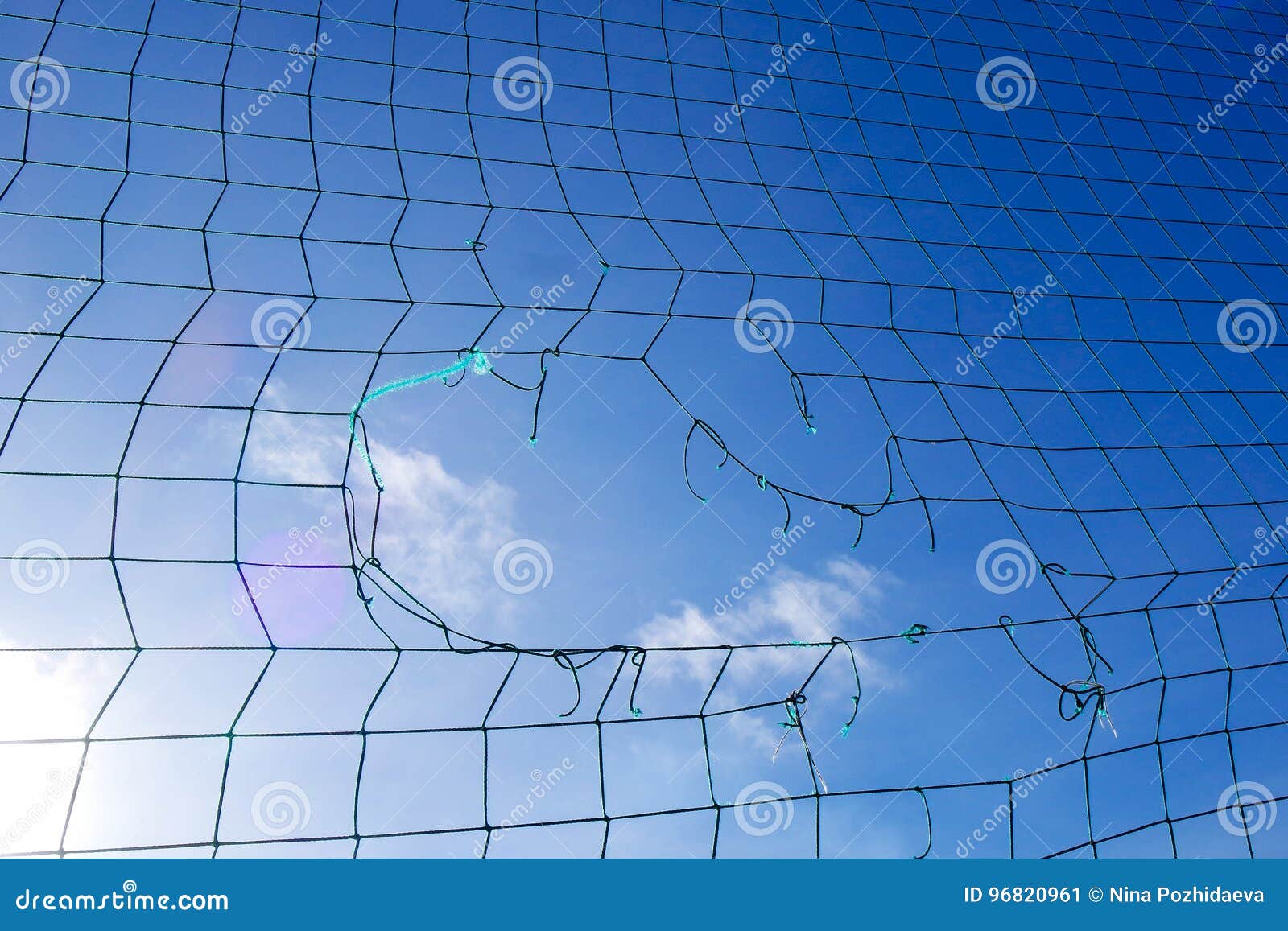 The broken net stock image. Image of ball, minimalistic - 96820961