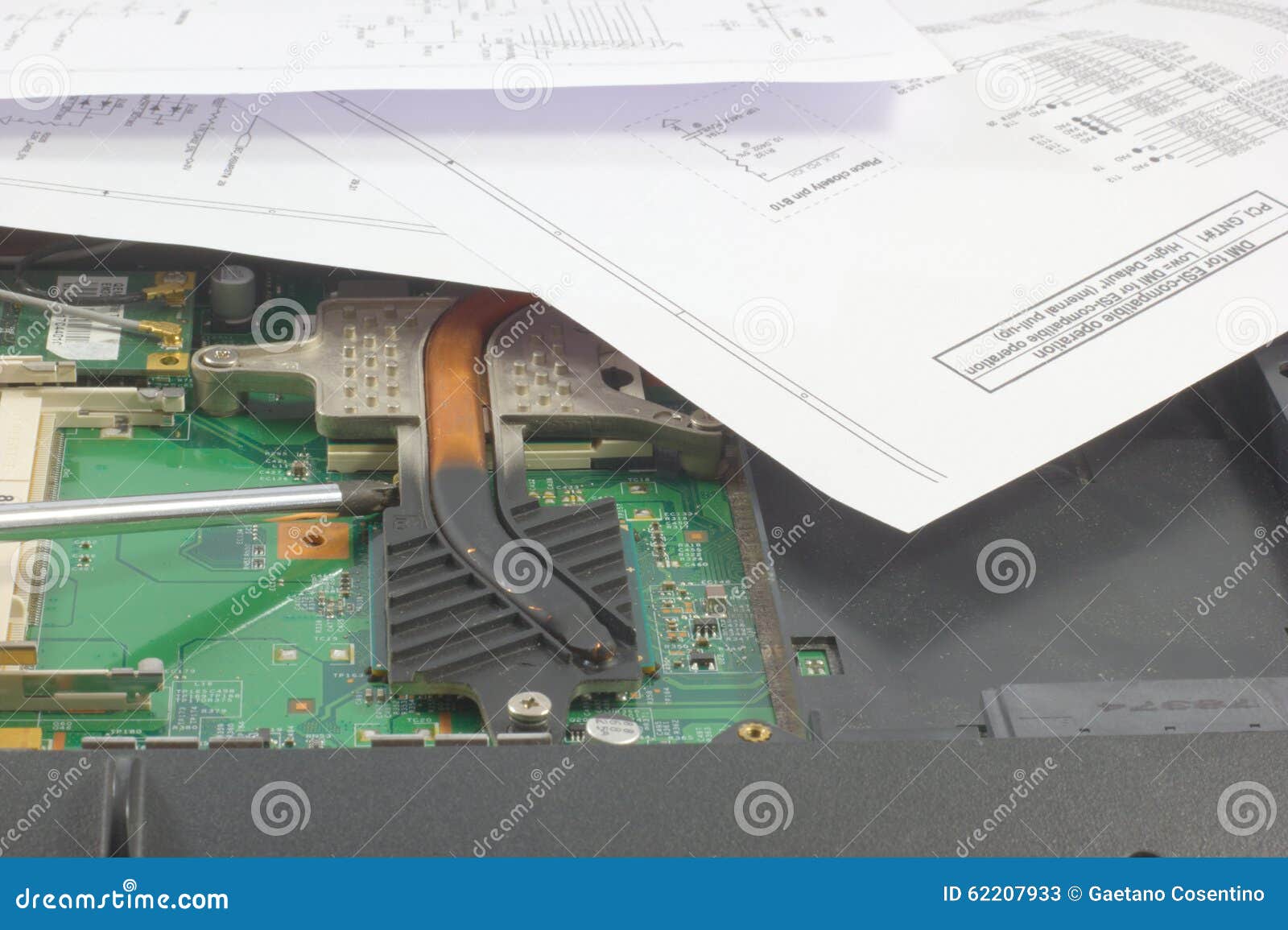 Broken notebook stock image. Image of guaranty, black - 62207933