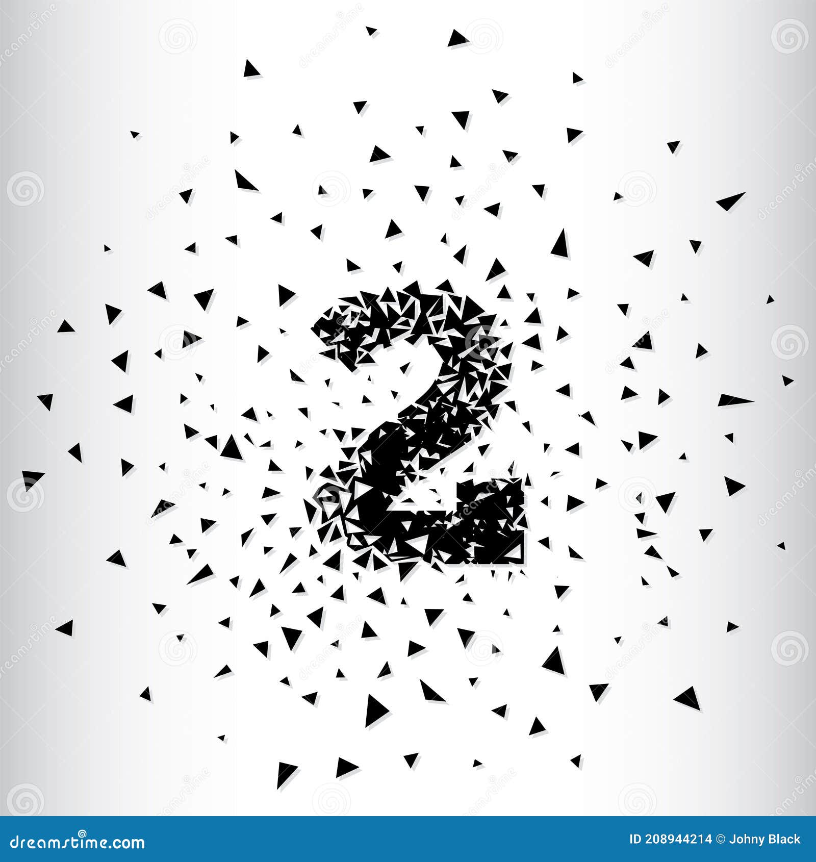 Broken Numbers 2. Explosion Effects. Vector and Illustration. Stock ...