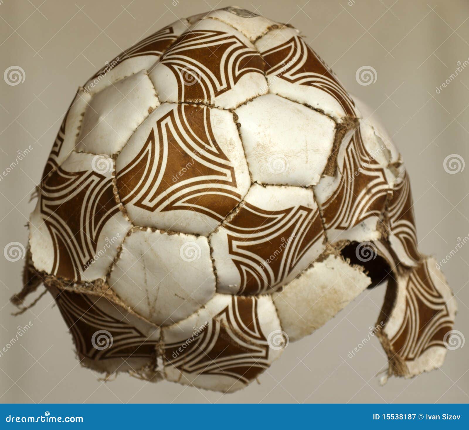 The broken off ball. stock image. Image of ball, football - 15538187