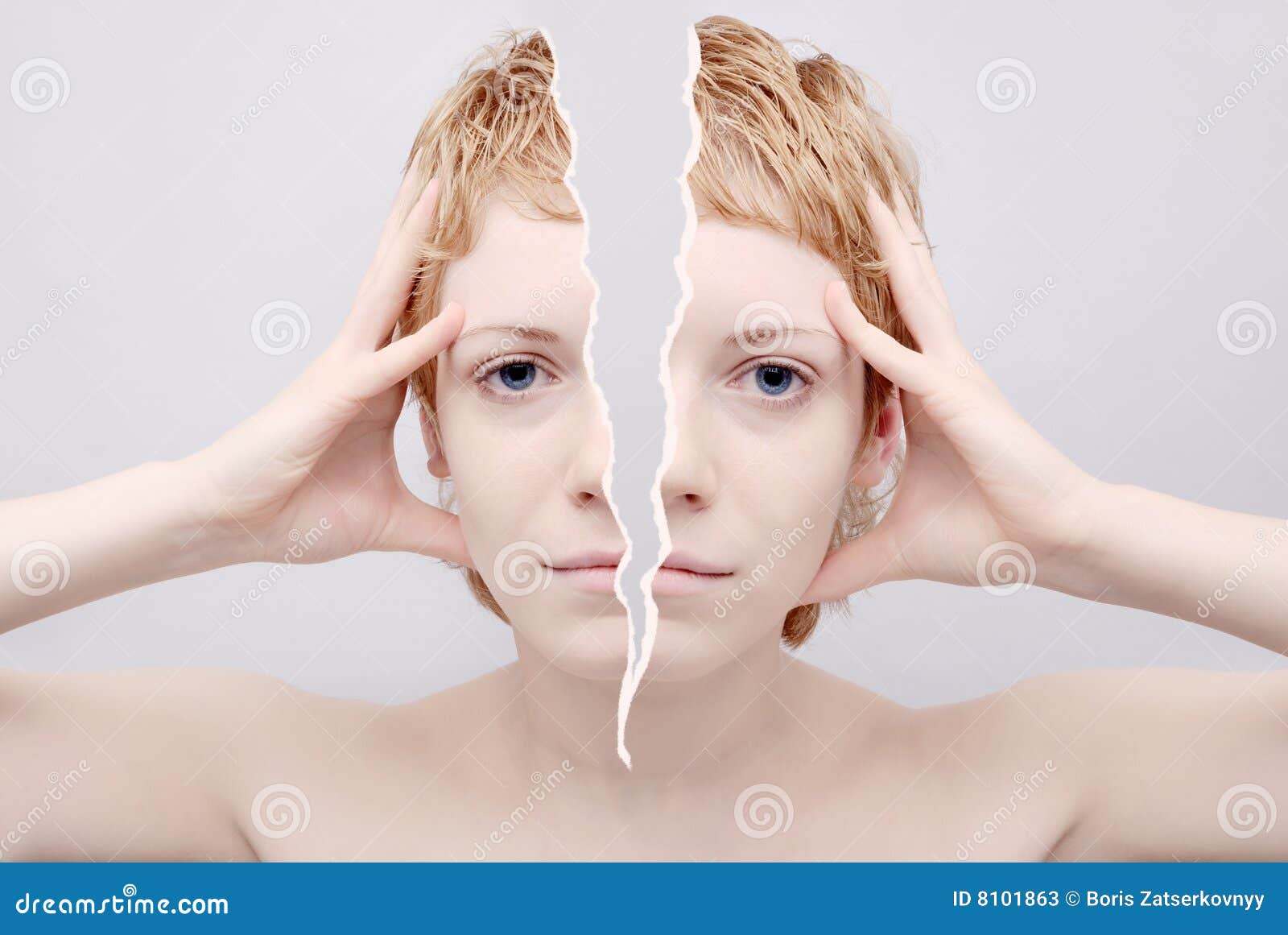 Broken off head stock image. Image of girl, beauty, idea - 8101863