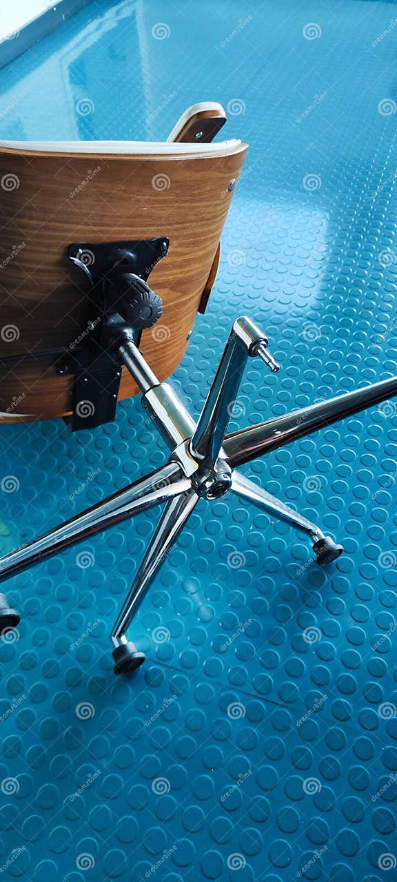 Broken Office Chair, Missing Plastic Support Stock Image - Image of ...