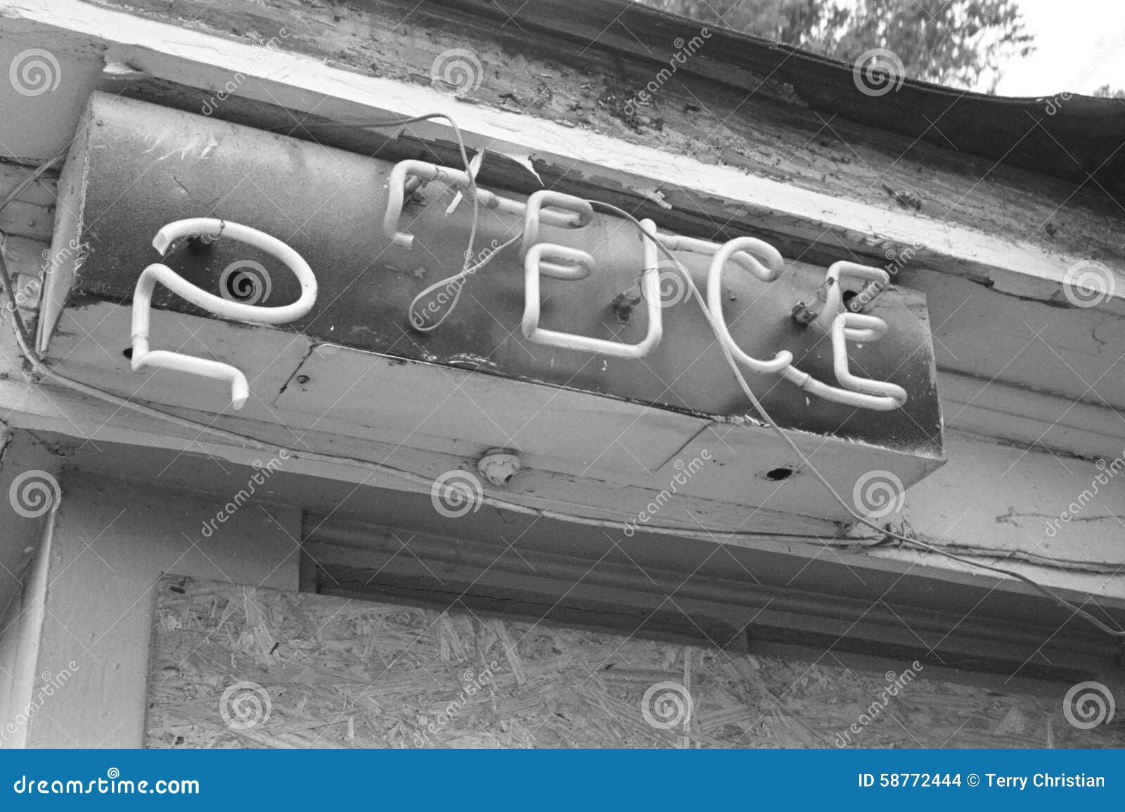 Broken office neon sign stock photo. Image of motel, broken - 58772444