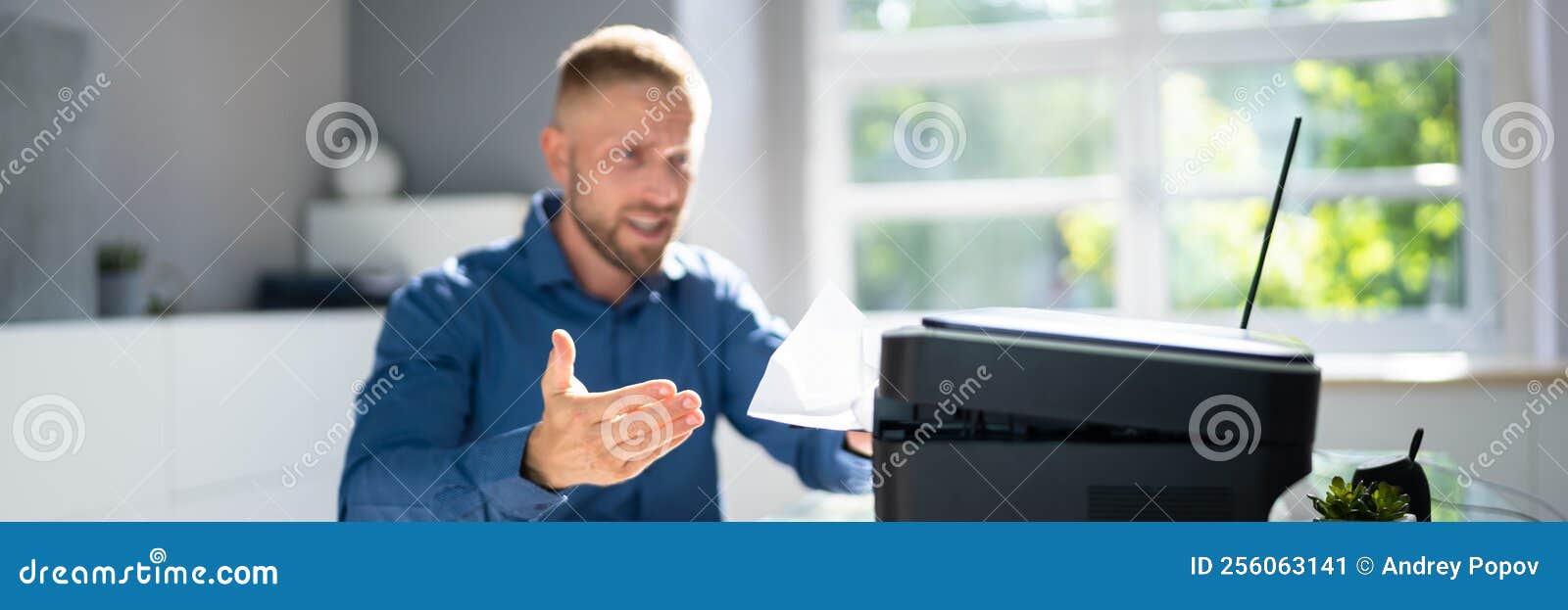 Broken Office Printer stock image. Image of printer - 256063141