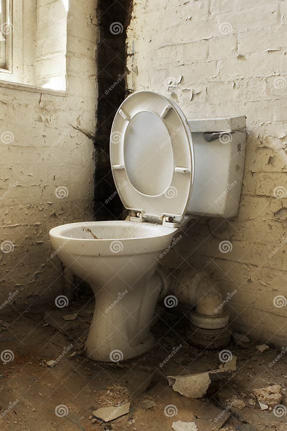 Broken Old Abandoned Toilet Stock Photo - Image of disgust, drain: 25975614