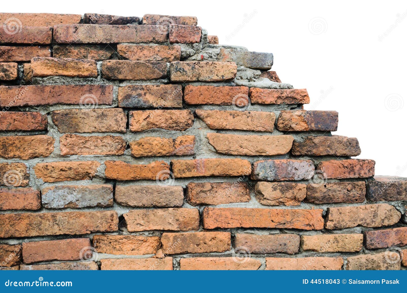 Broken old brick wall stock image. Image of pattern, exterior - 44518043 Broken old brick wall stock image. Image of pattern, exterior - 44518043