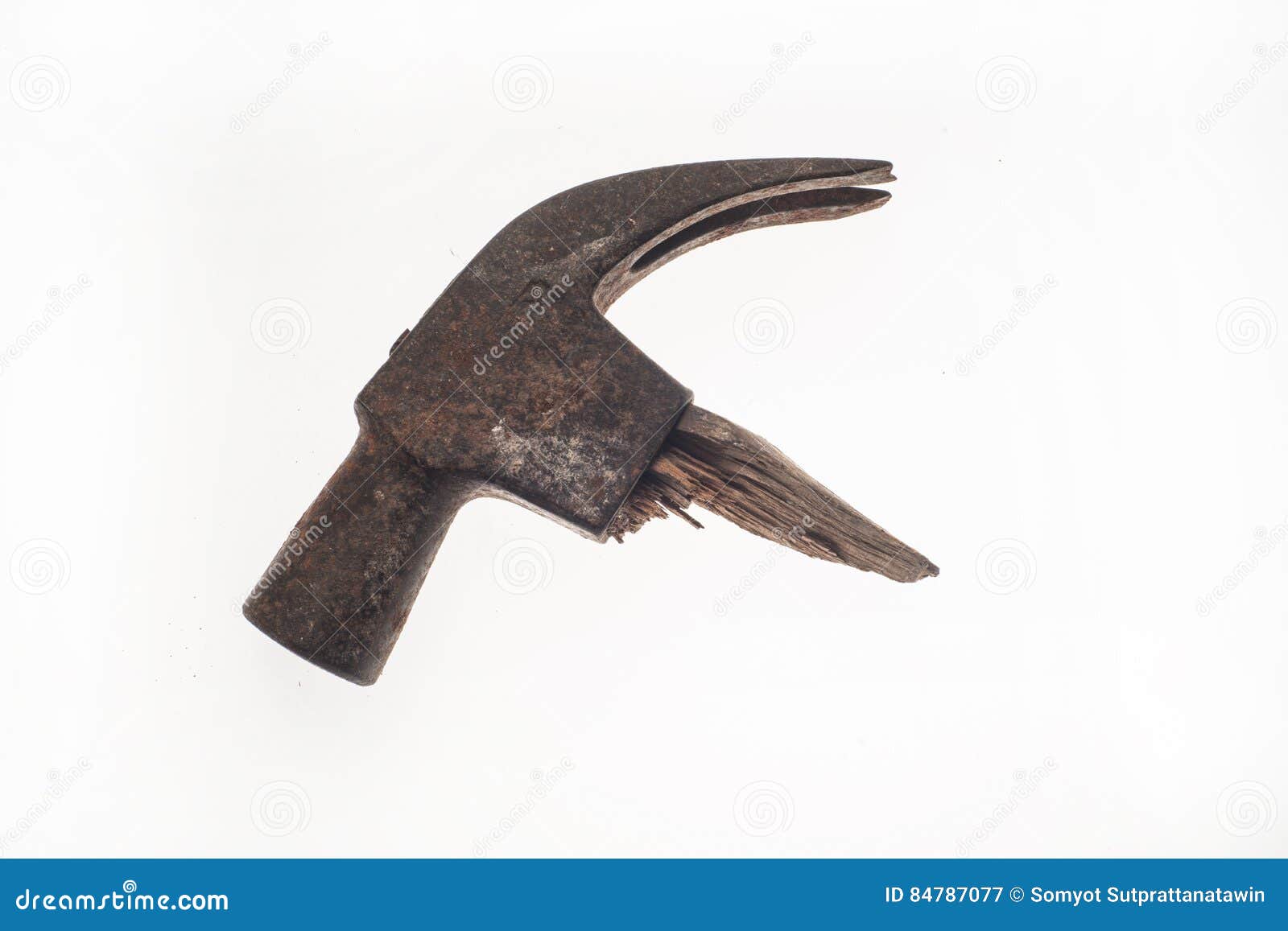 Broken old hammer stock image. Image of rustic, hammer - 84787077