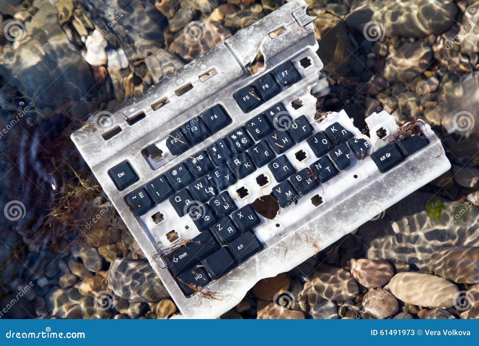 Broken and old keyboard stock image. Image of destroyed - 61491973
